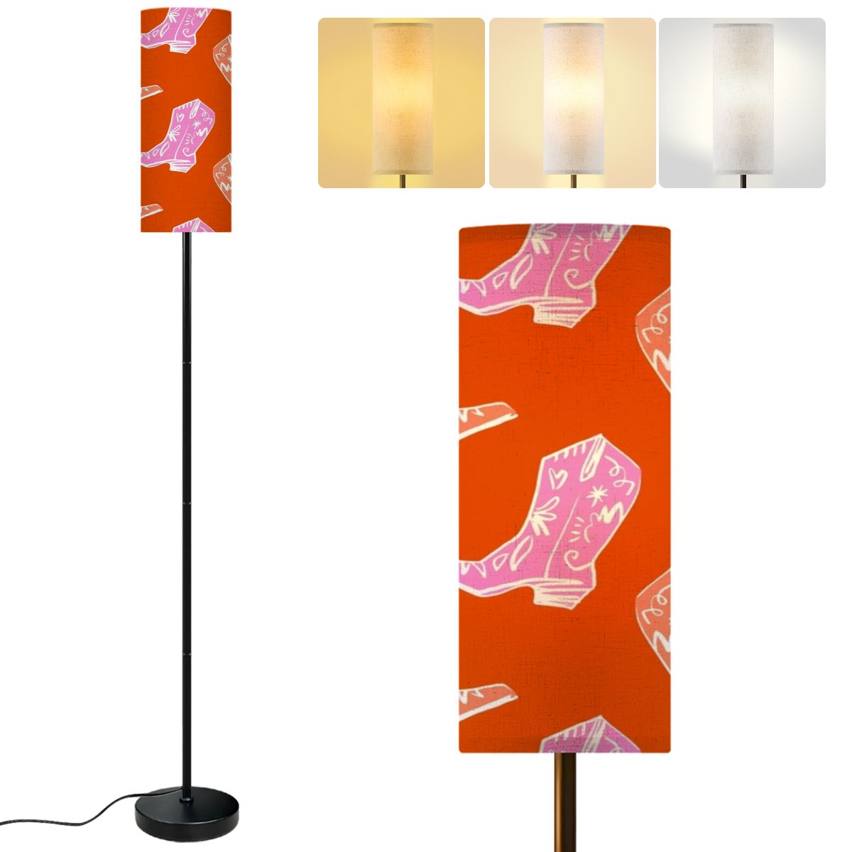 Modern Standing Floor Lamp Set bohemian groovy postmodern funky cowgirl ...