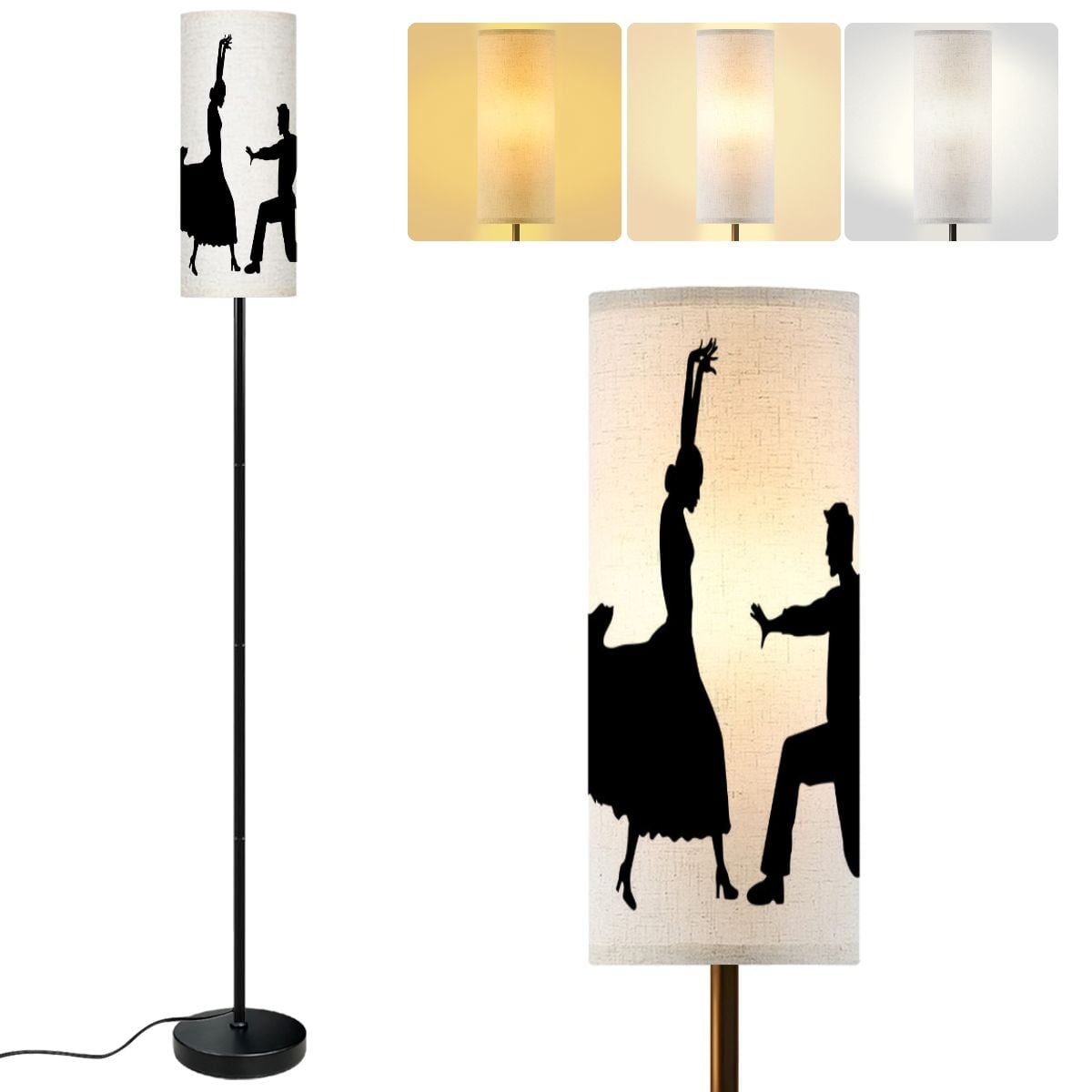 Modern Standing Floor Lamp Set silhouettes doubles spanish latin ...