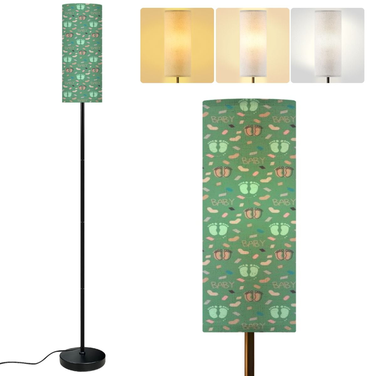 Modern Standing Floor Lamp Soft charming baby footprints seamless ...