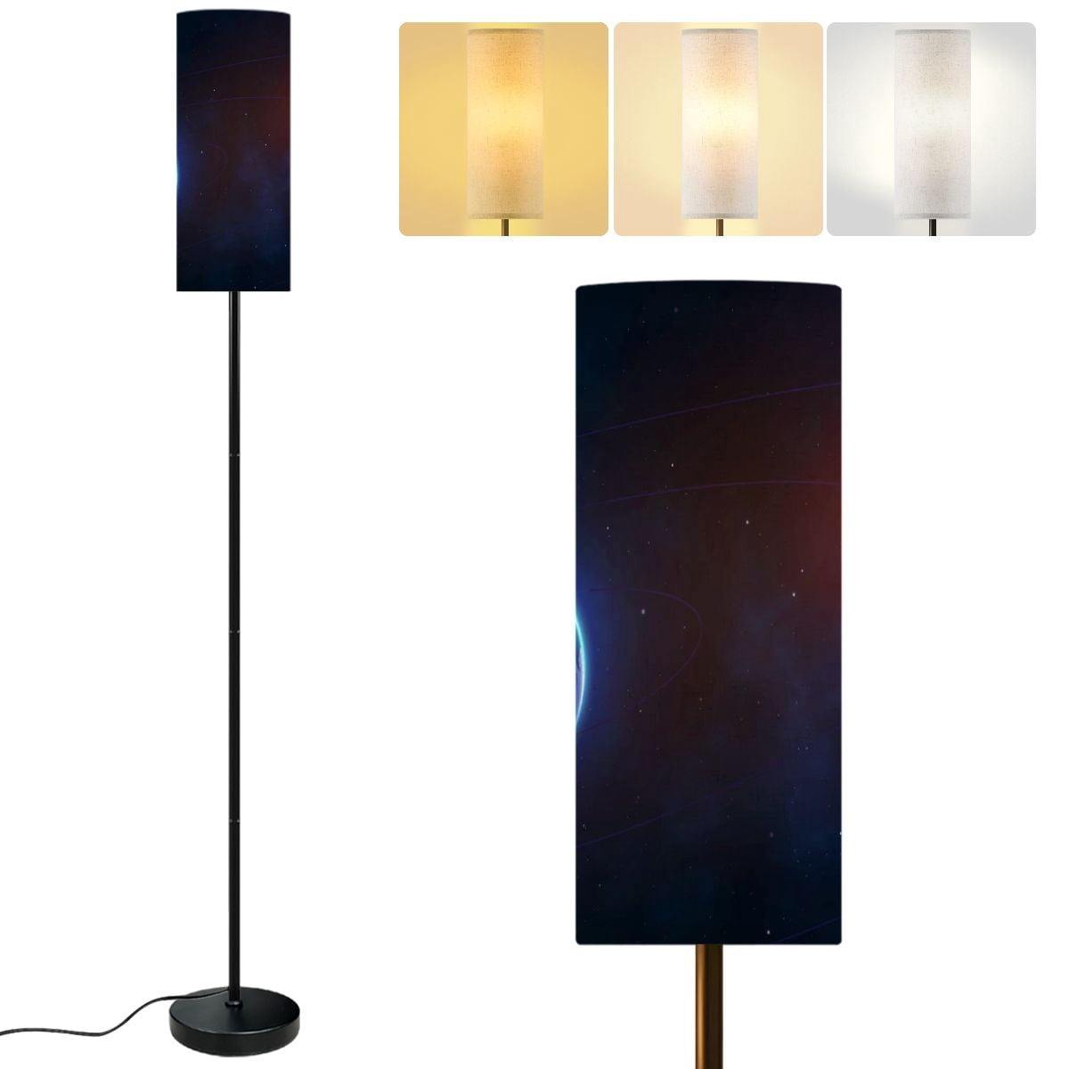 Modern Standing Floor Lamp Space planet earth burning comet Giant ...