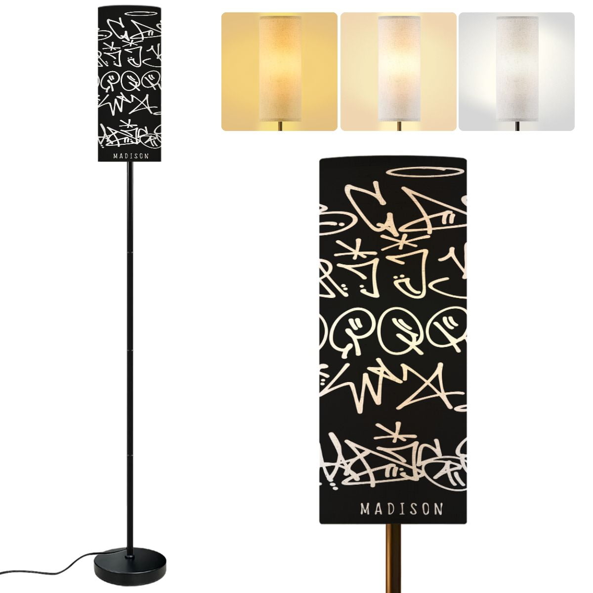 Modern Standing Floor Lamp Street Graffiti Tag Font handwritten ...