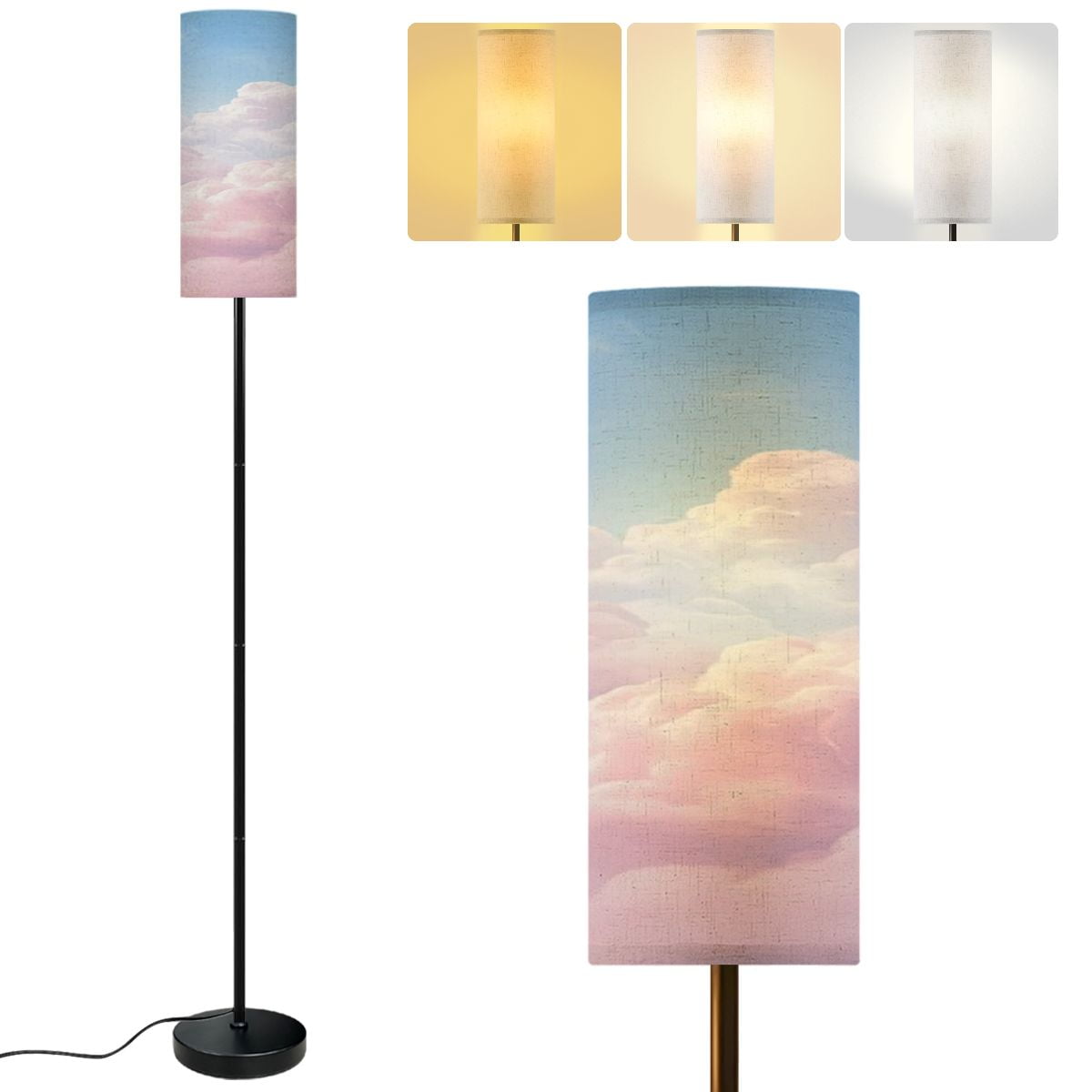 Modern Standing Floor Lamp Sugar cotton purple clouds design Glamour ...
