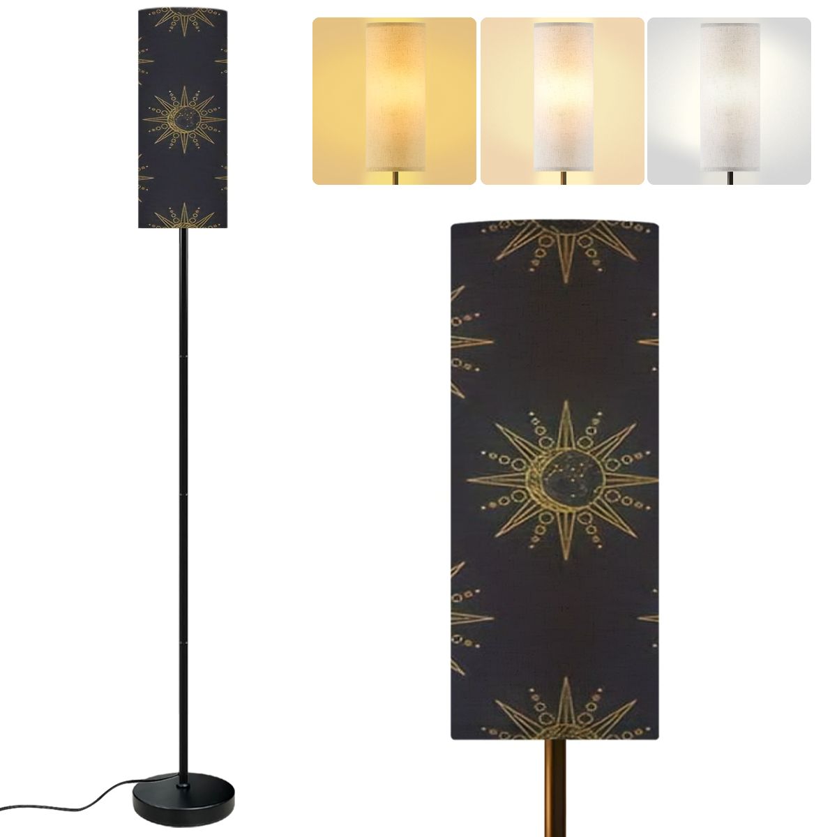 Modern Standing Floor Lamp Sun moon symbol Sun moon Sun moon Sun moon ...