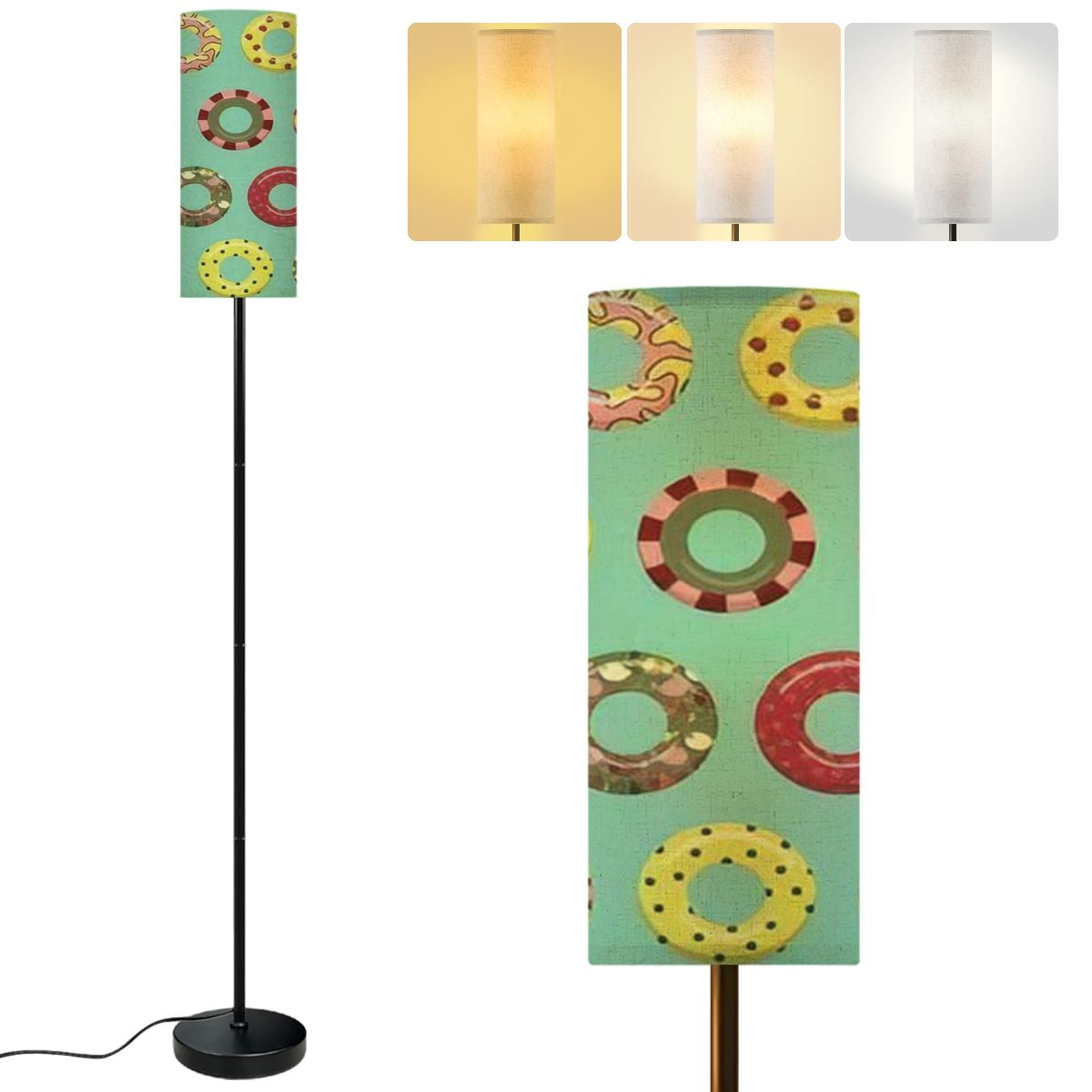 Modern Standing Floor Lamp Swimming ring seamless Rubber circles for ...