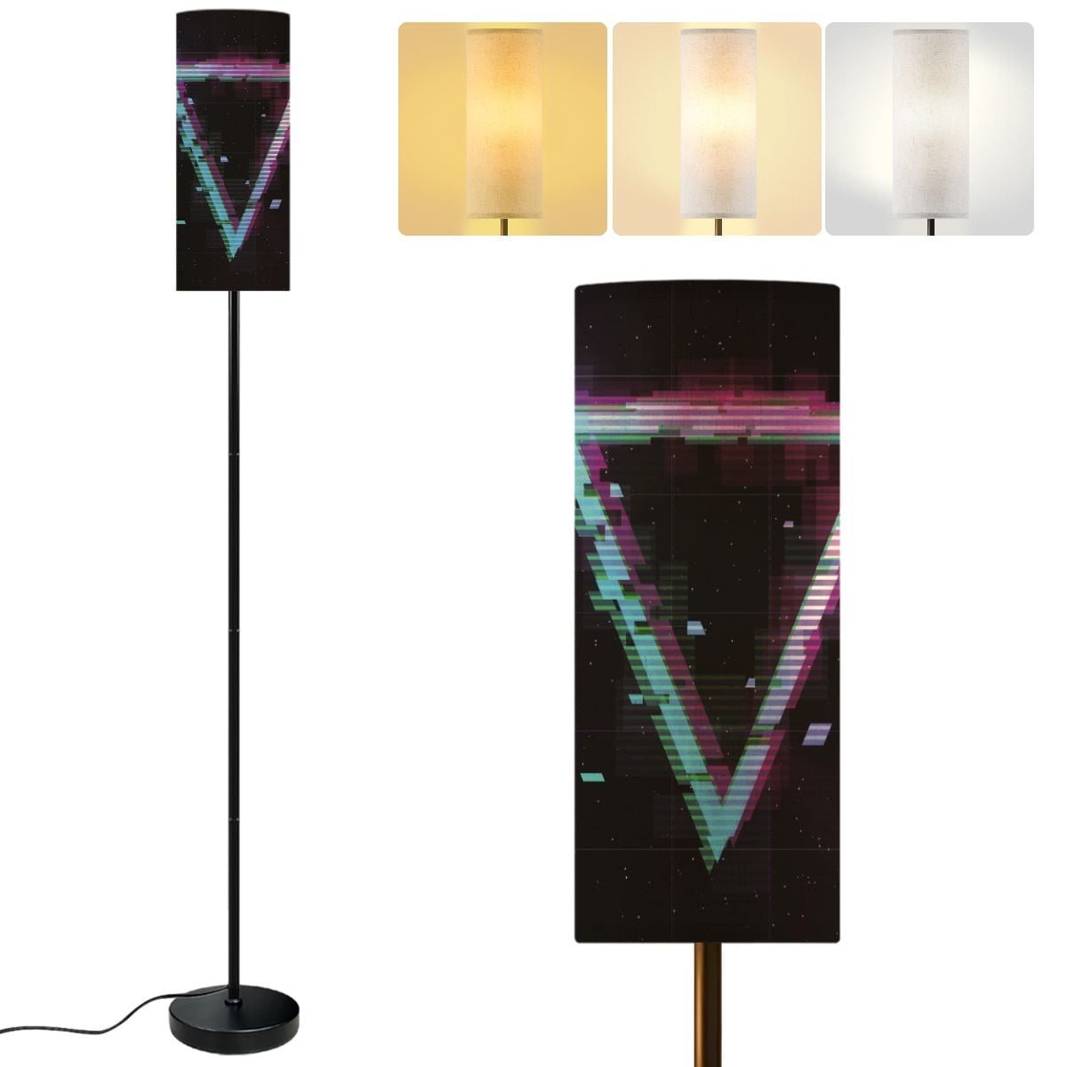 Modern Standing Floor Lamp Synthwave Vaporwave Retrowave Glitch ...