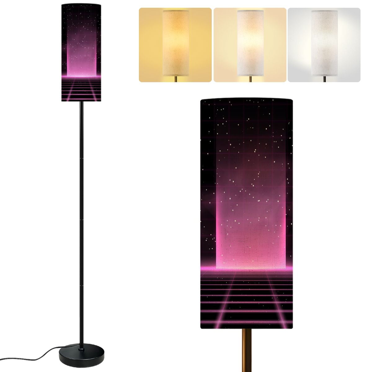 Modern Standing Floor Lamp Synthwave vaporwave retrowave pink great ...