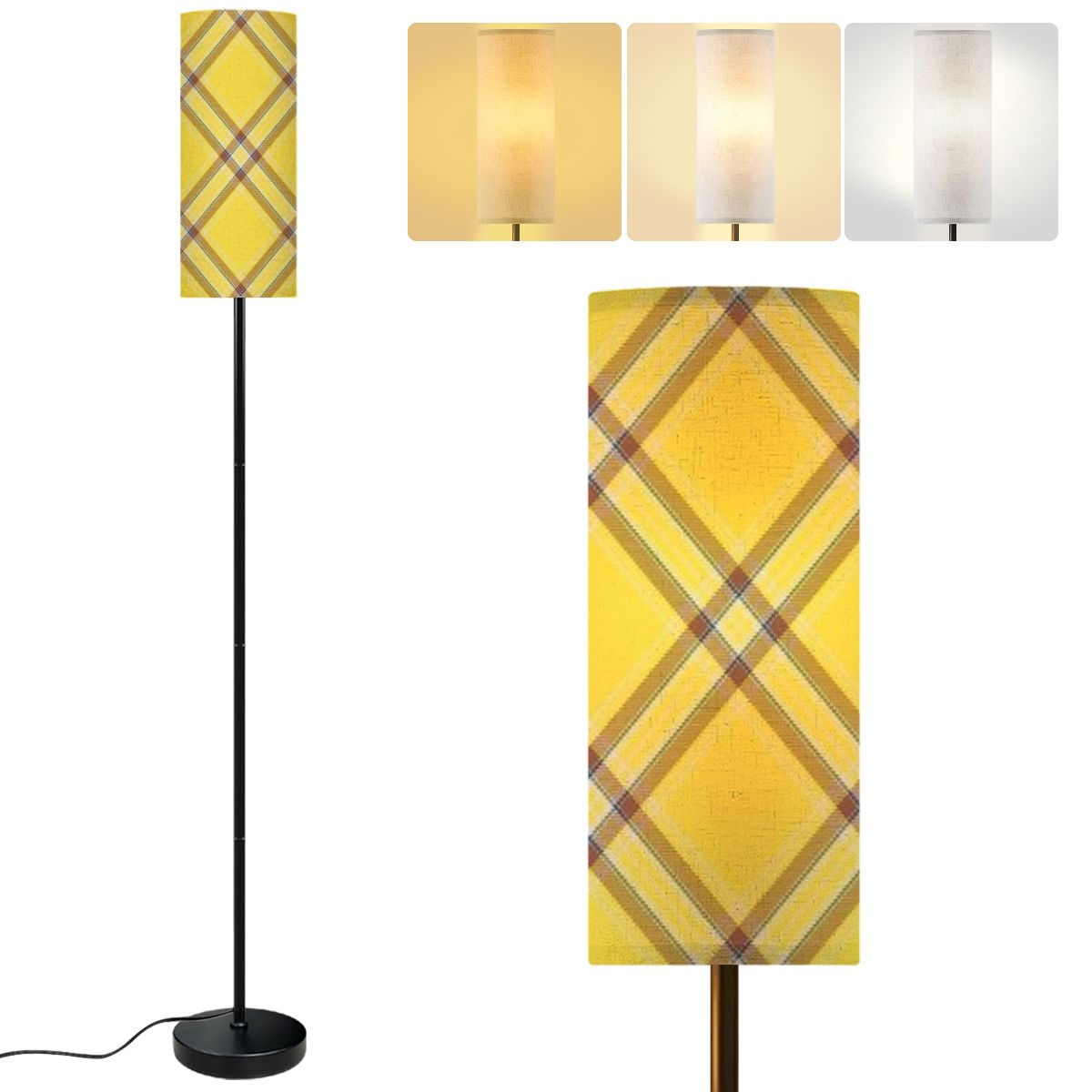 Modern Standing Floor Lamp Tartan plaid diagonal check seamless pattern ...