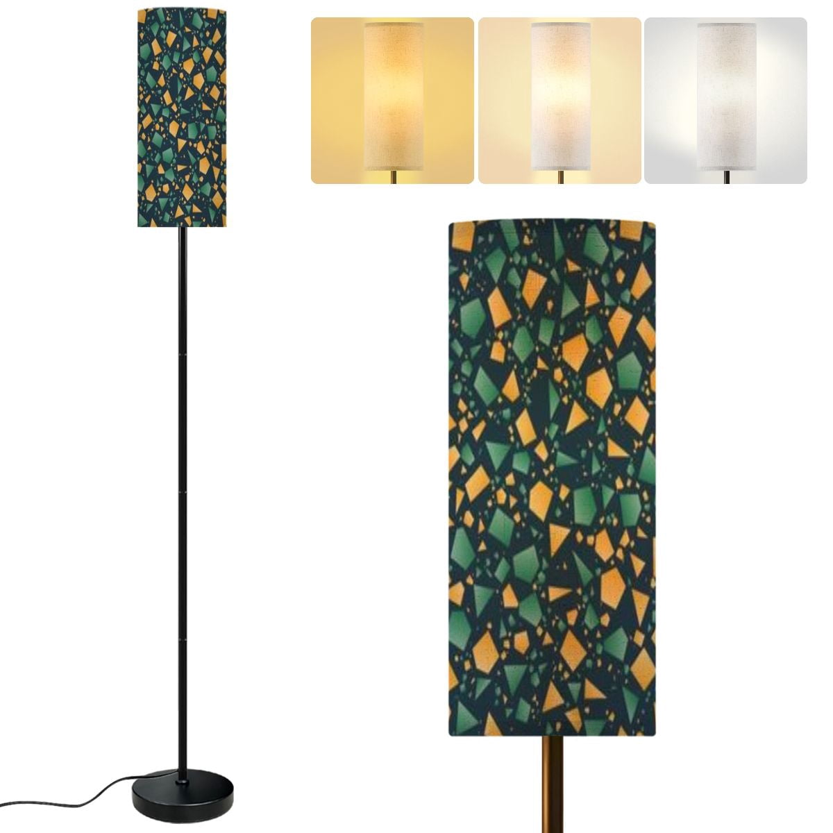 Modern Standing Floor Lamp Terrazzo Seamless Repeat Pattern Gradient ...