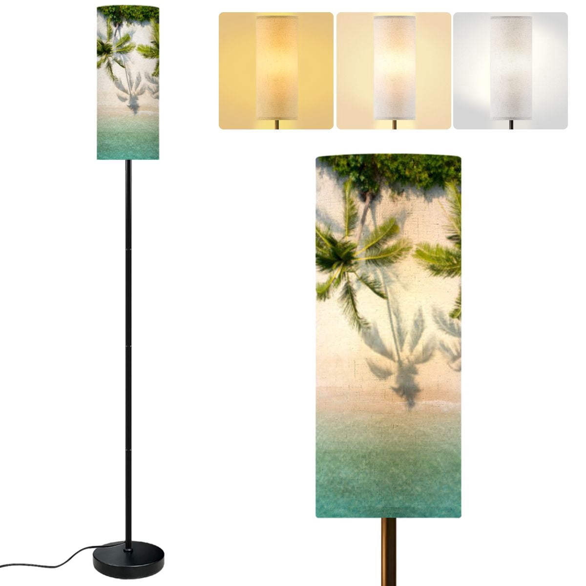 Modern Standing Floor Lamp Top view aerial drone shot beautiful beach ...