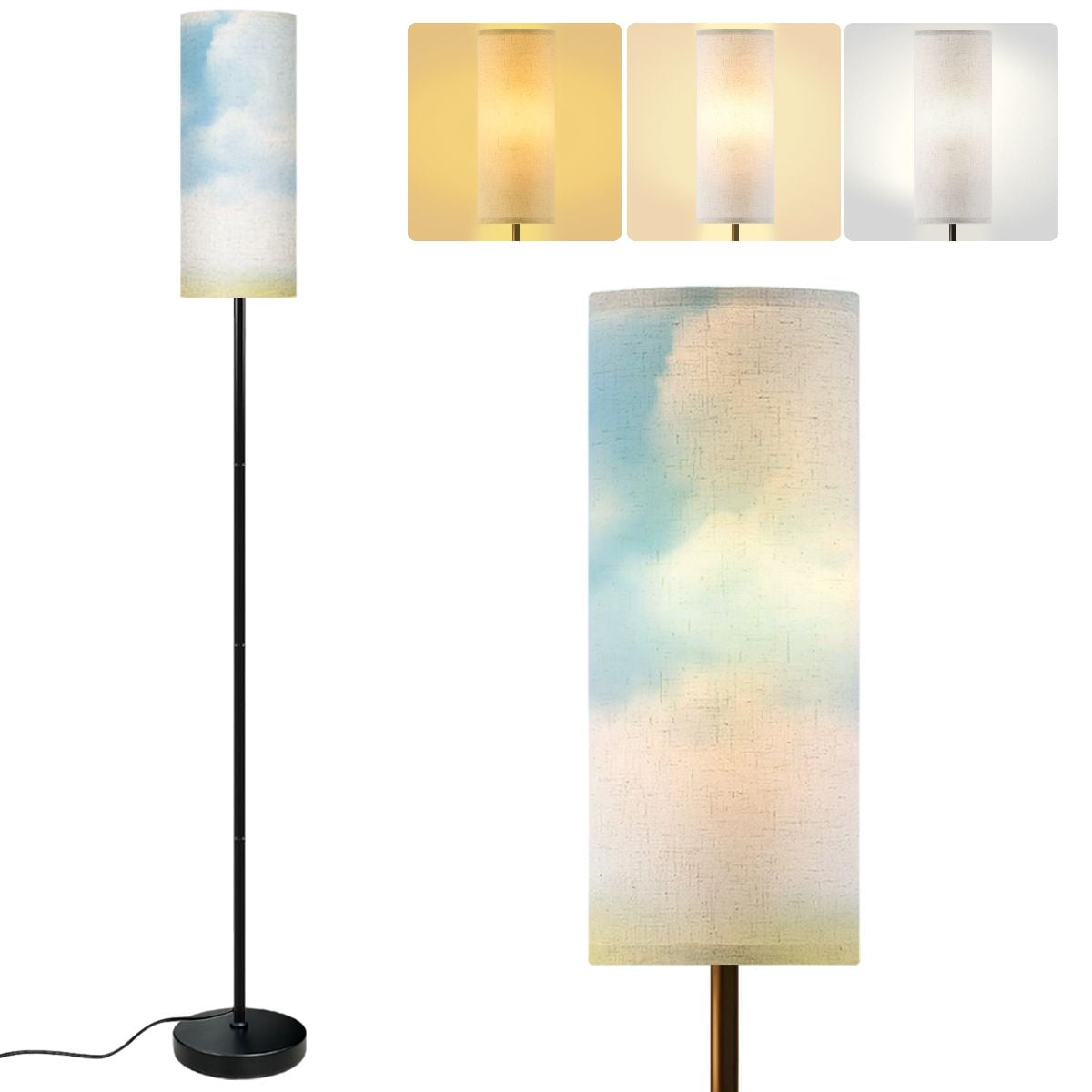 Modern Standing Floor Lamp View blue sky landscape cloudy sky sunny ...
