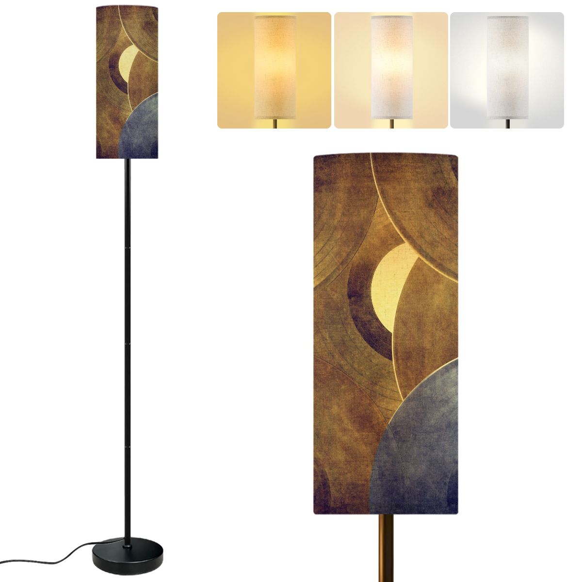 Modern Standing Floor Lamp Vintage musical vinyl record scratched ...