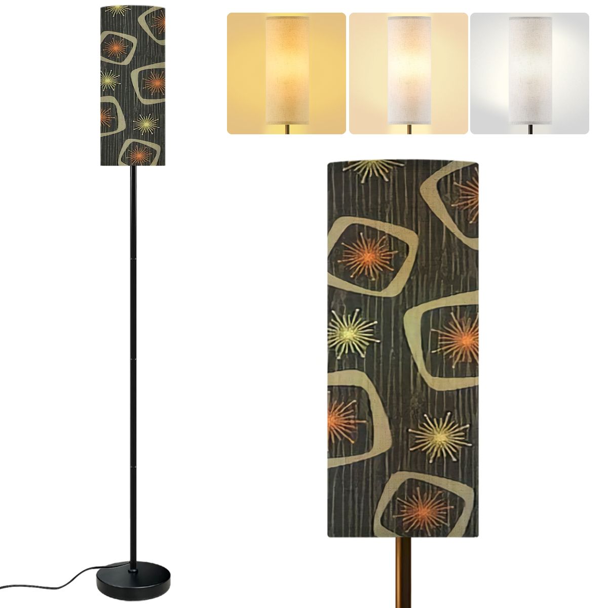 Modern Standing Floor Lamp Vintage style stars boxes grunge line ...