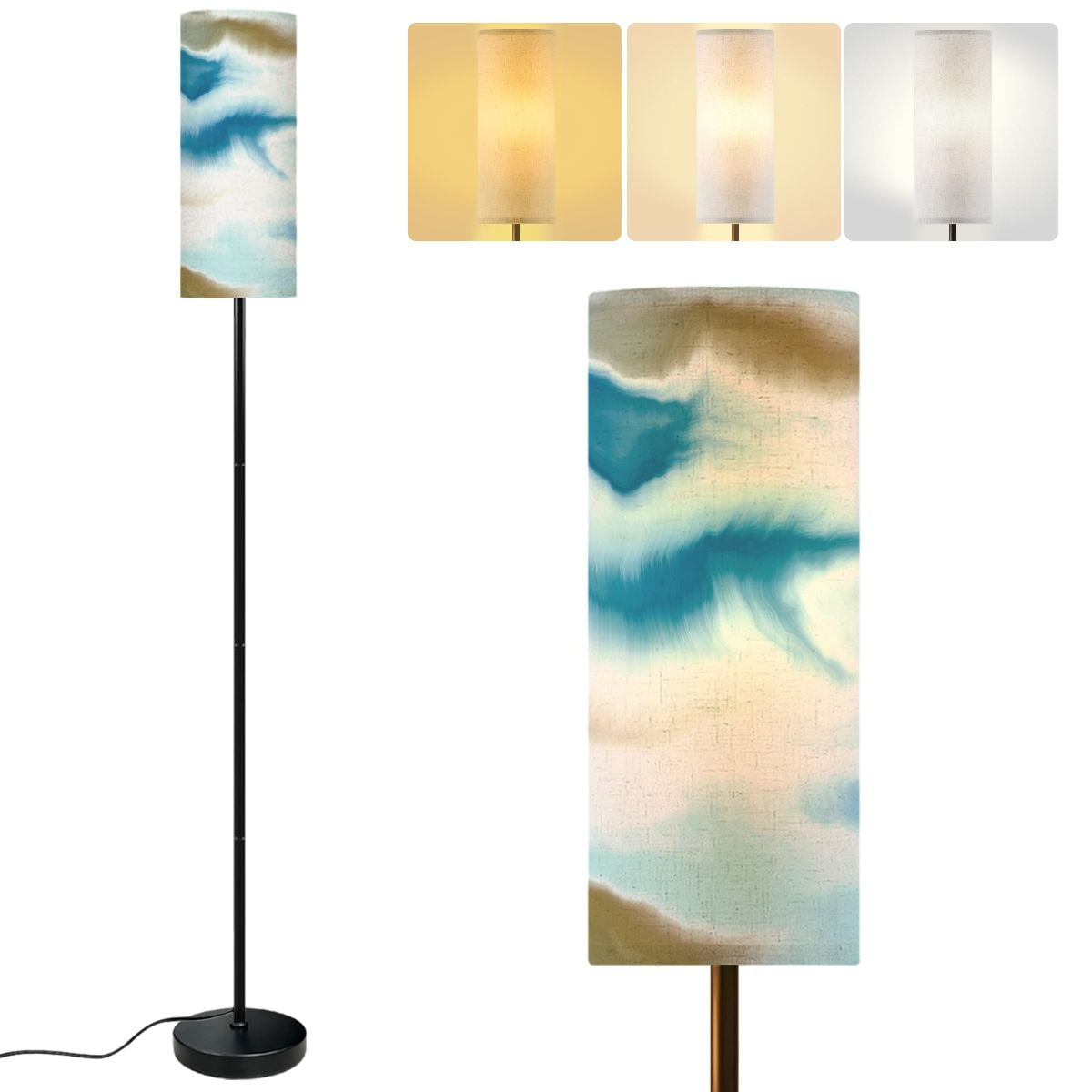 Modern Standing Floor Lamp Water degrade texture Seamless liquid flow ...