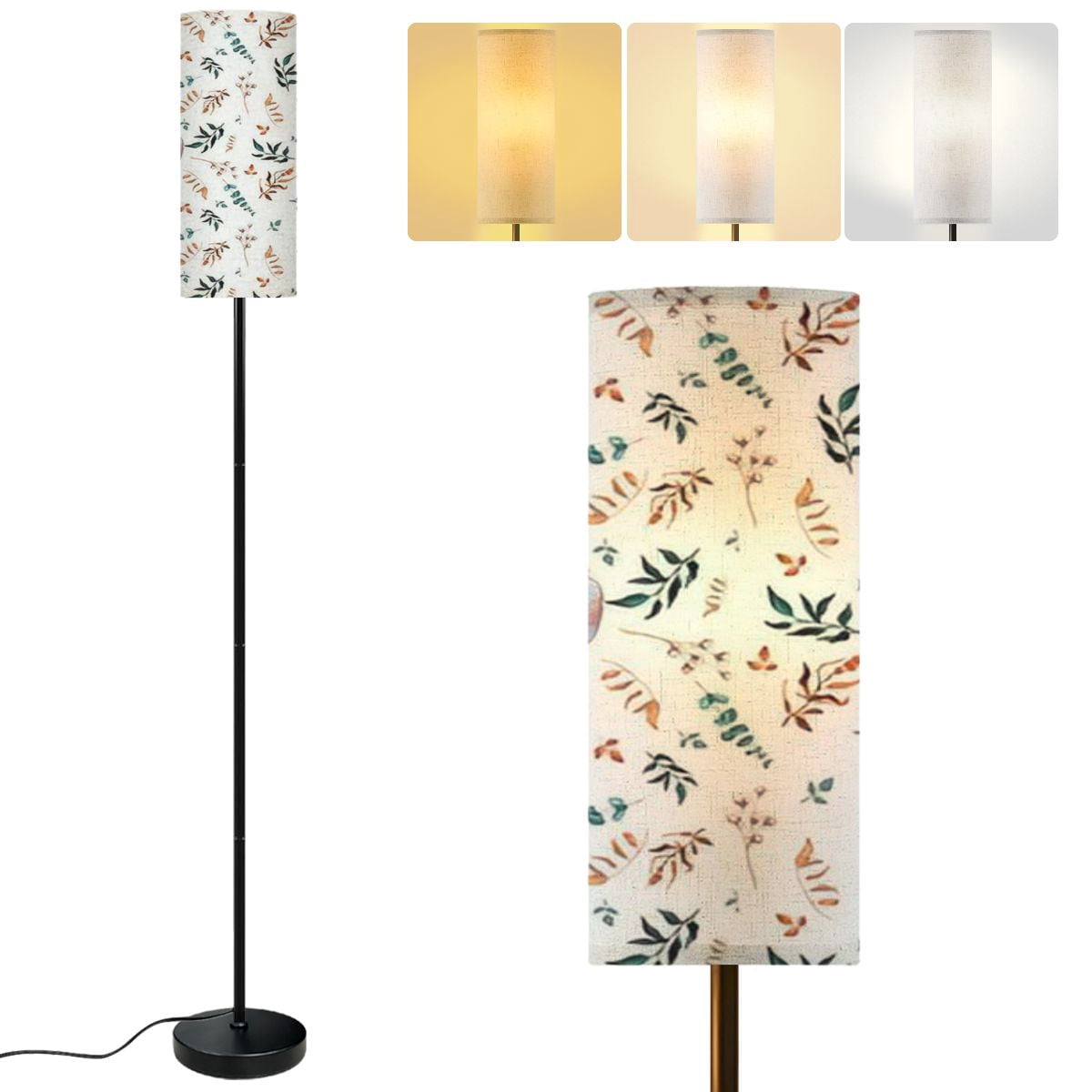 Modern Standing Floor Lamp Watercolor cute hand drawn seamless Wild ...