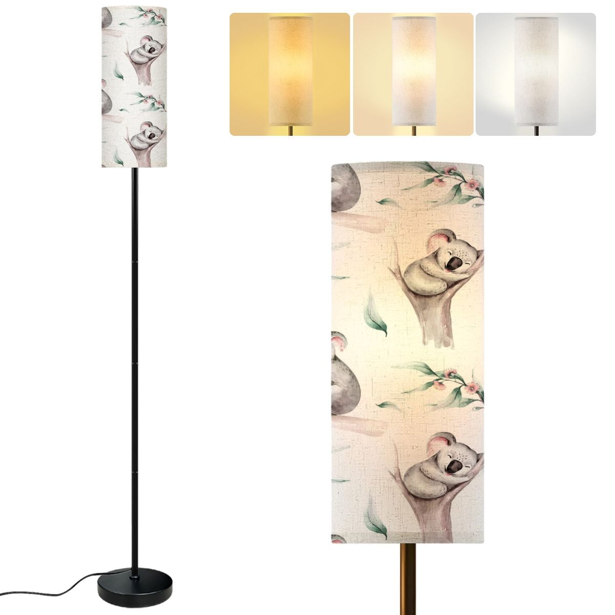 Modern Standing Floor Lamp Watercolor seamless pattern cartoon baby ...