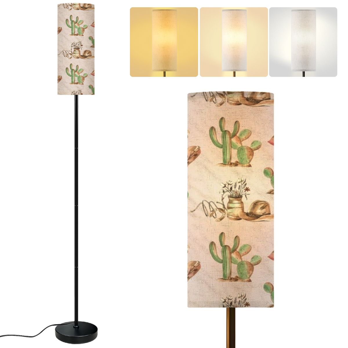 Modern Standing Floor Lamp Western style seamless watercolor hand ...