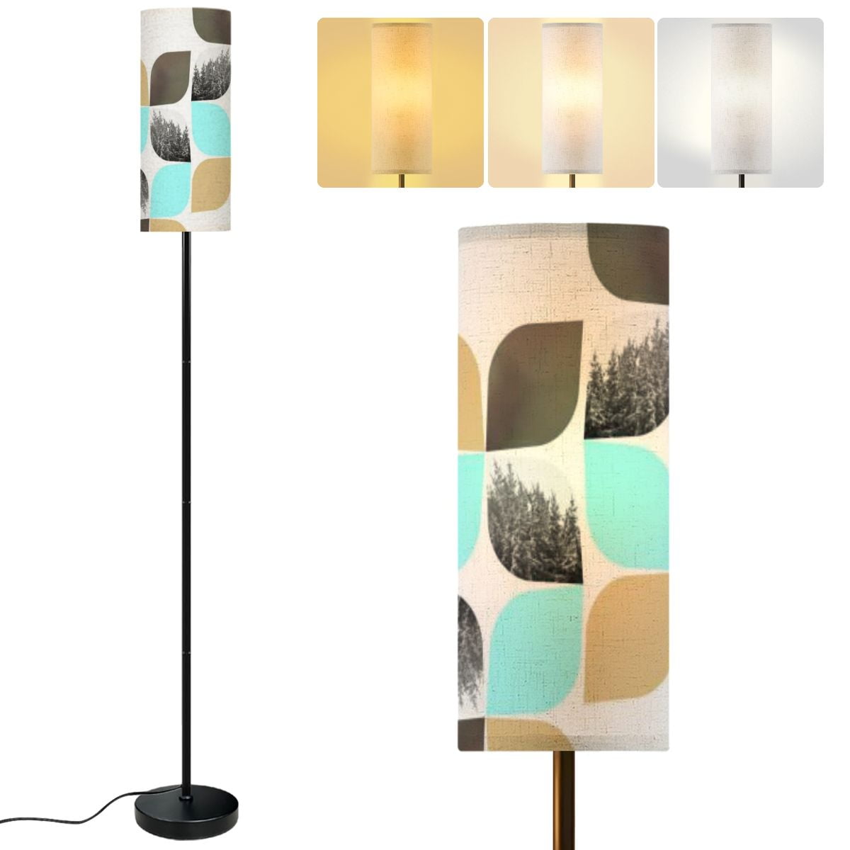 Modern Standing Floor Lamp abstract vintage geometric bauhaus style ...
