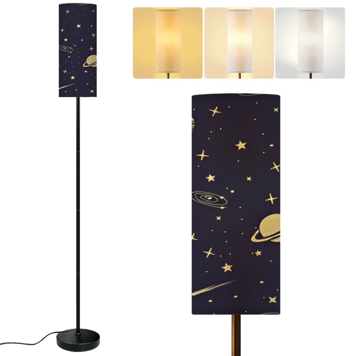 Modern Standing Floor Lamp astronomic seamless pattern space planets ...