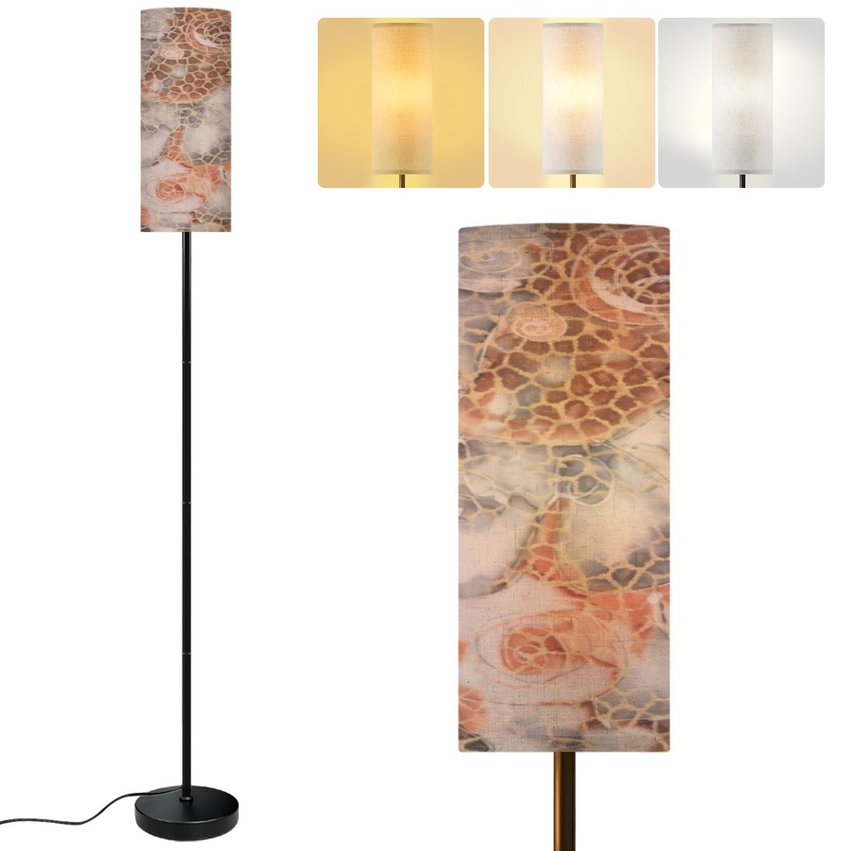 Modern Standing Floor Lamp batik texture combined abstract pattern work ...
