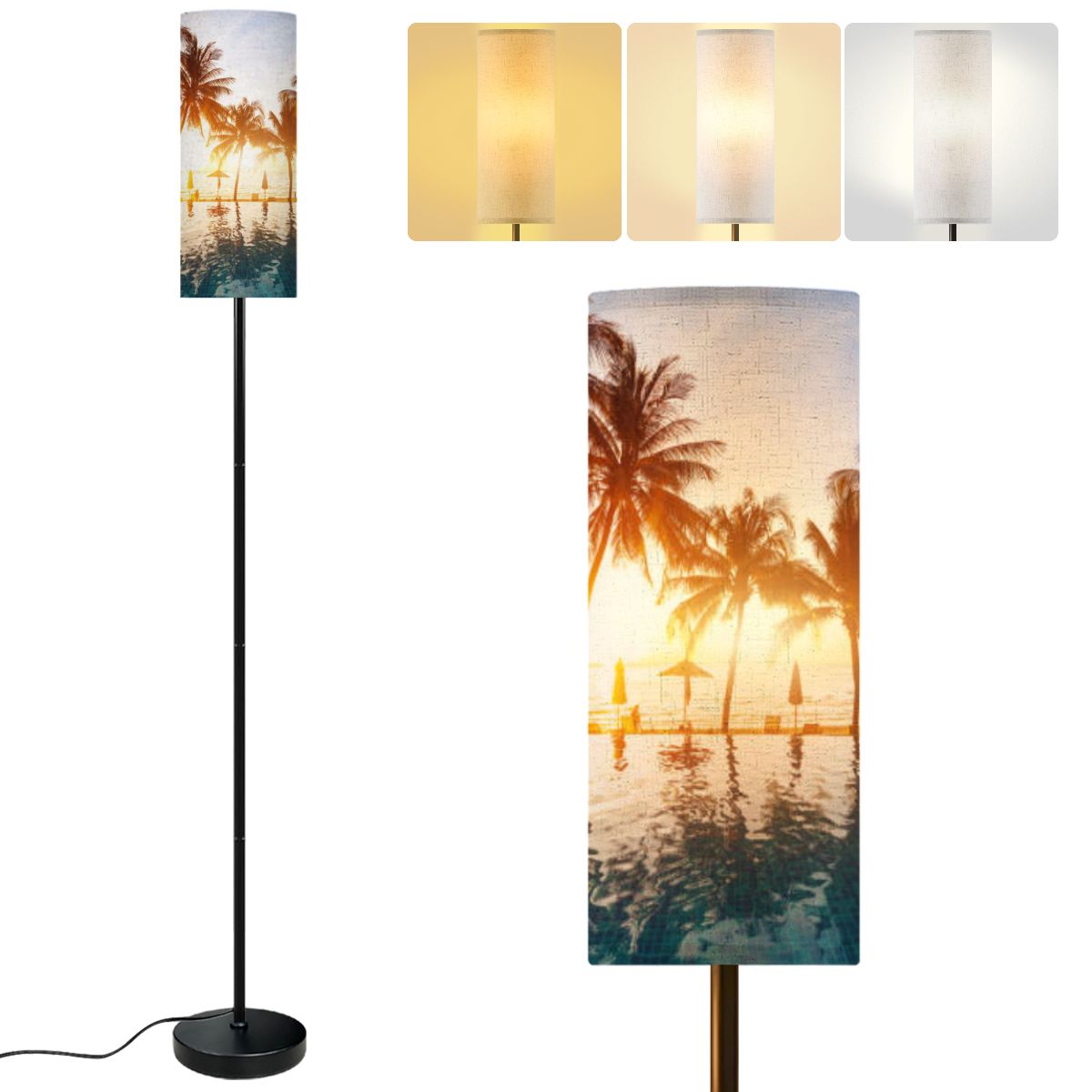 Modern Standing Floor Lamp beach holidays luxury swimming pool palm ...