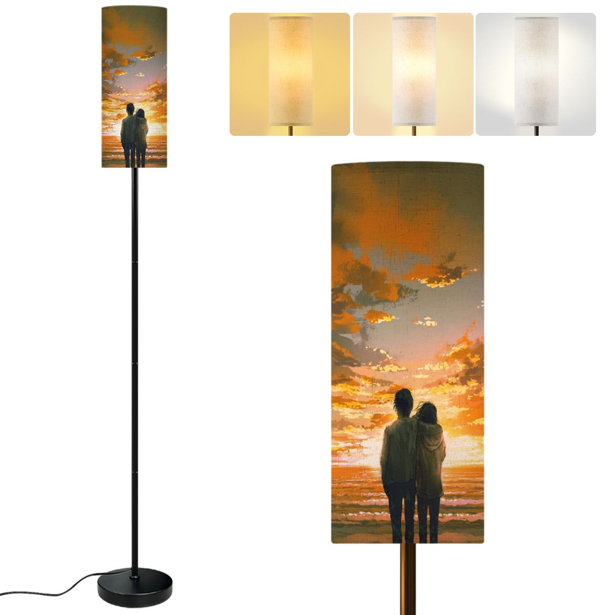 Modern Standing Floor Lamp beautiful scenery young couple looking ...