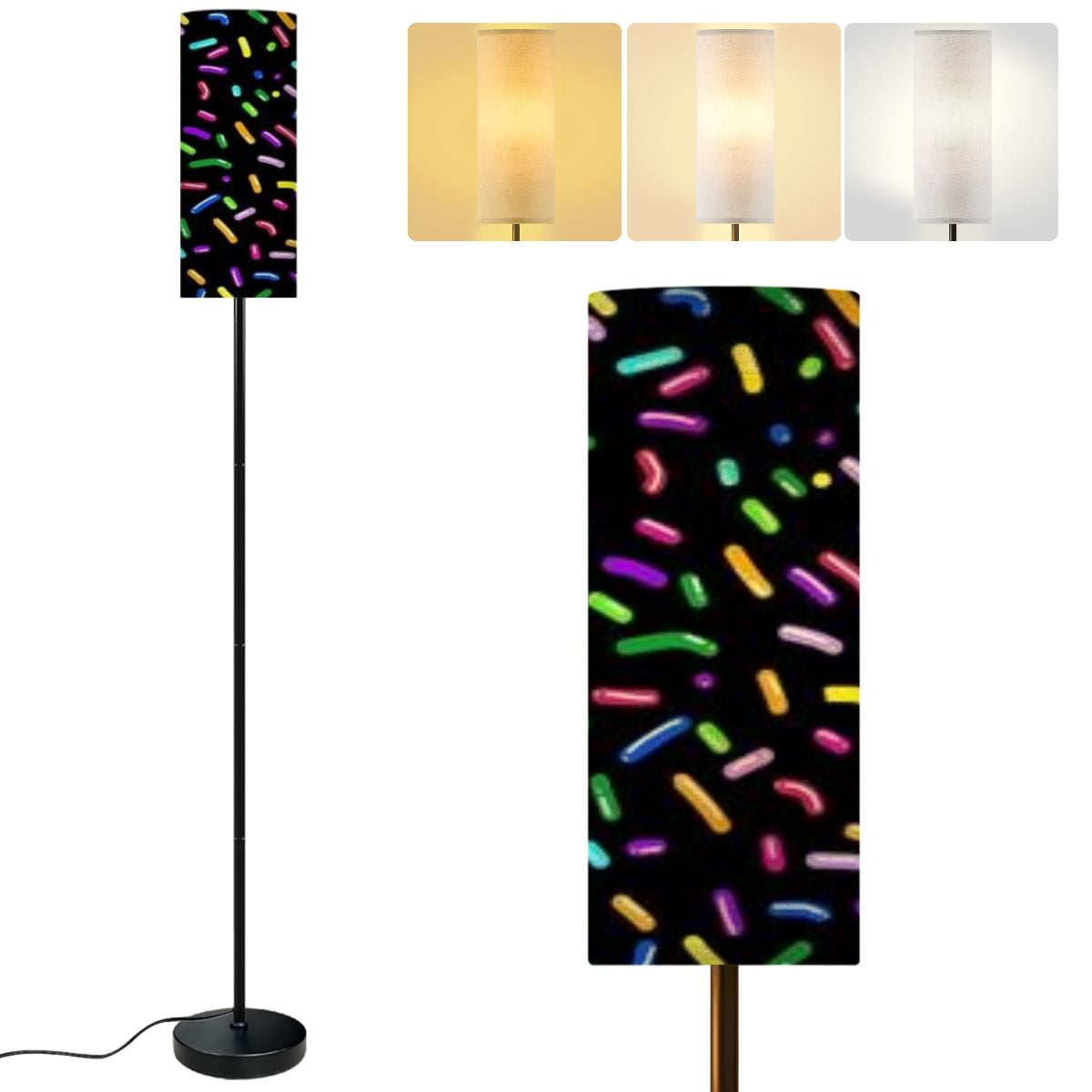 Modern Standing Floor Lamp black sugar snacks delicious decorated cake ...