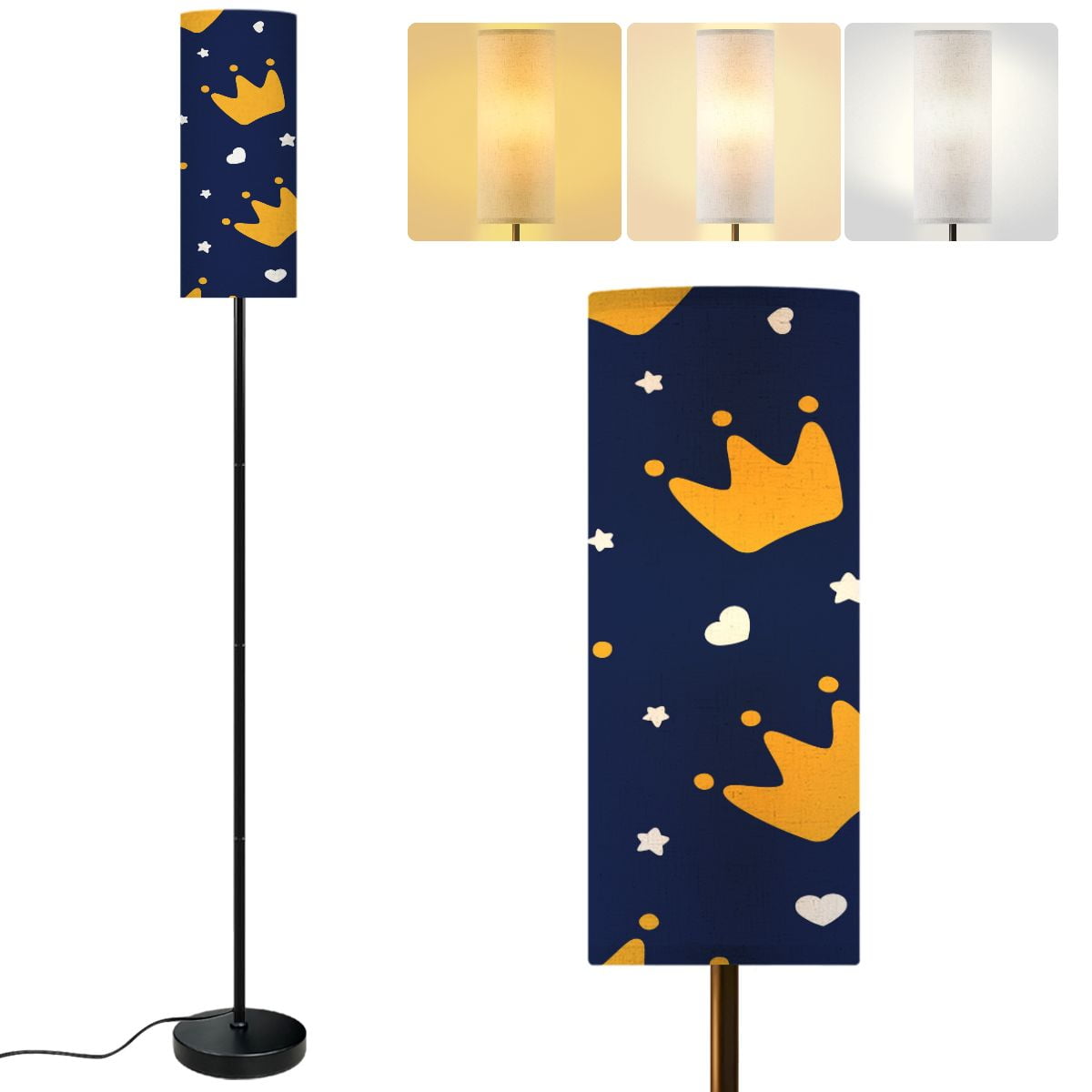 Modern Standing Floor Lamp crowns for little prince watercolor castle ...