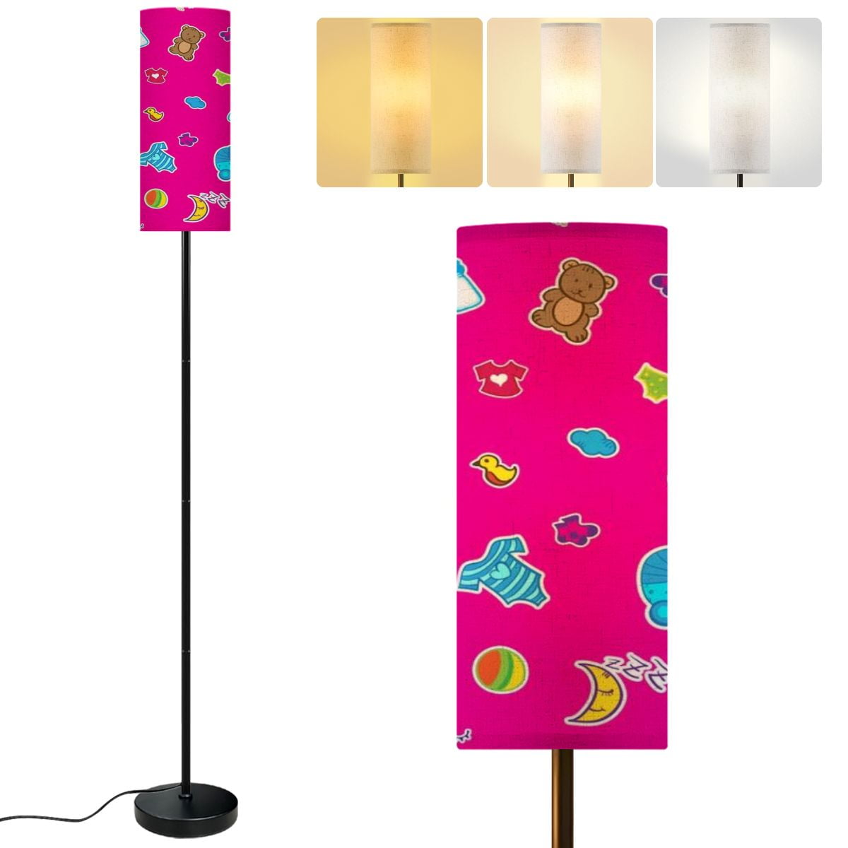 Modern Standing Floor Lamp doodle hand drawn seamless baby pregnancy ...