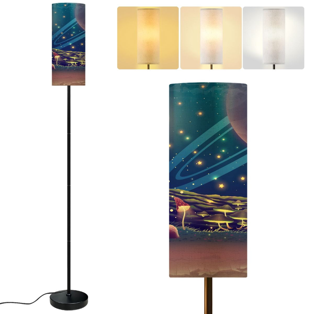 Modern Standing Floor Lamp fantasy mushroom garden night forest ...