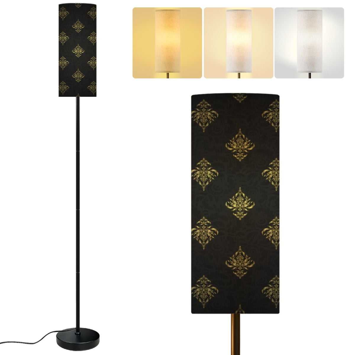 Modern Standing Floor Lamp golden texture gold lines grids seamless ...