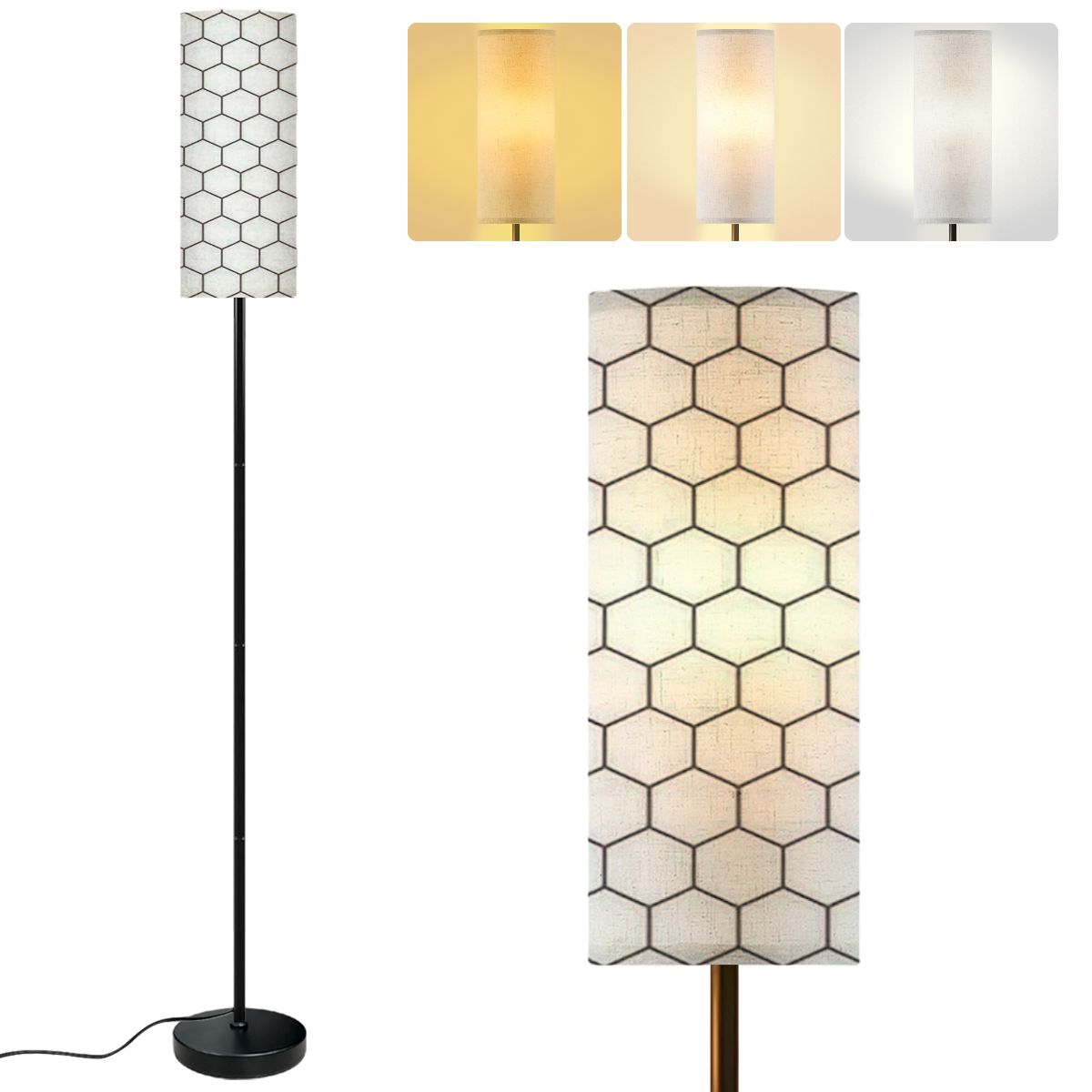 Modern Standing Floor Lamp hexagon seamless hexagonal grid texture ...
