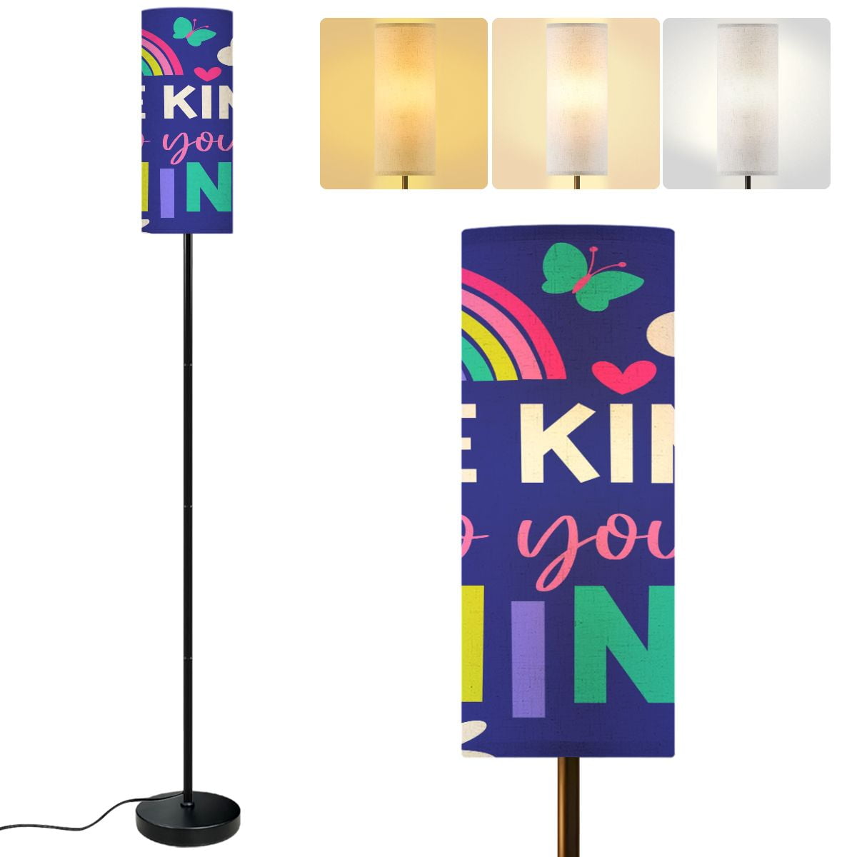 Modern Standing Floor Lamp Be kind to your mind quotes typography ...
