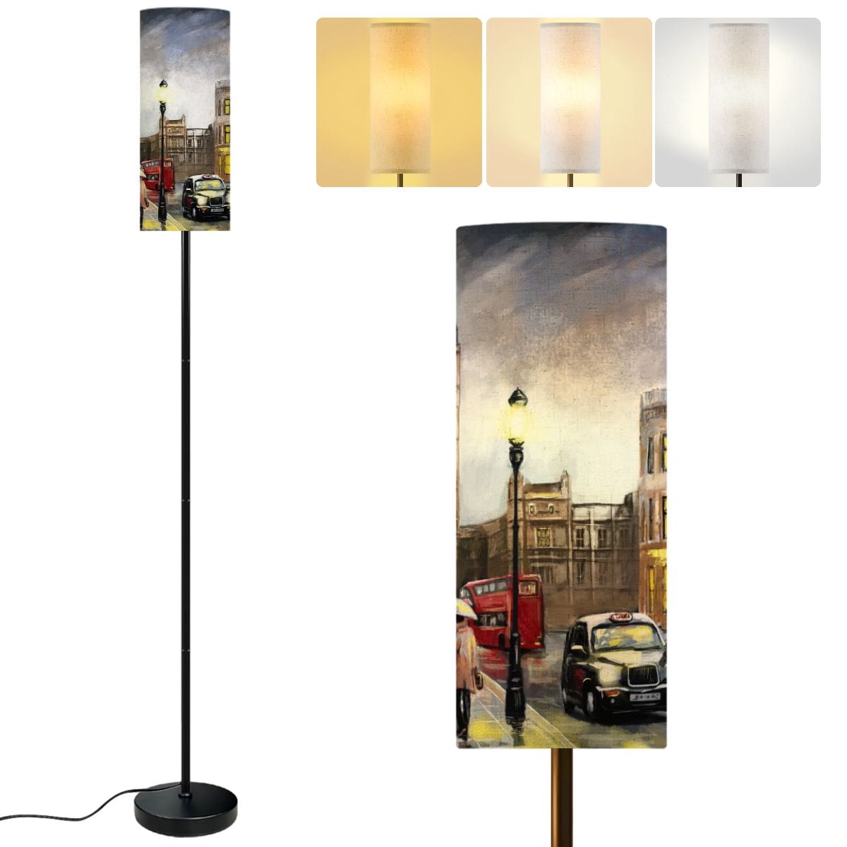 Modern Standing Floor Lamp oil painting canvas street view london ...