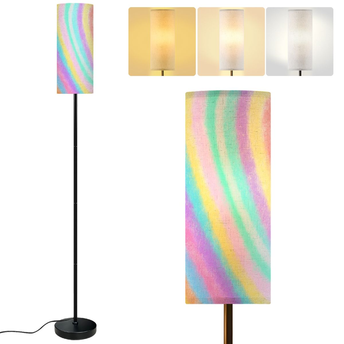 Modern Standing Floor Lamp pastel blurry colorful abstract color Ombre ...