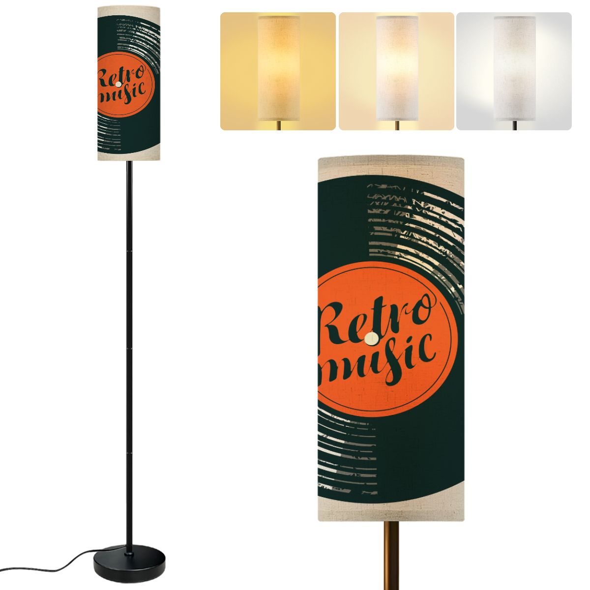 Modern Standing Floor Lamp poster for retro music vinyl record record ...