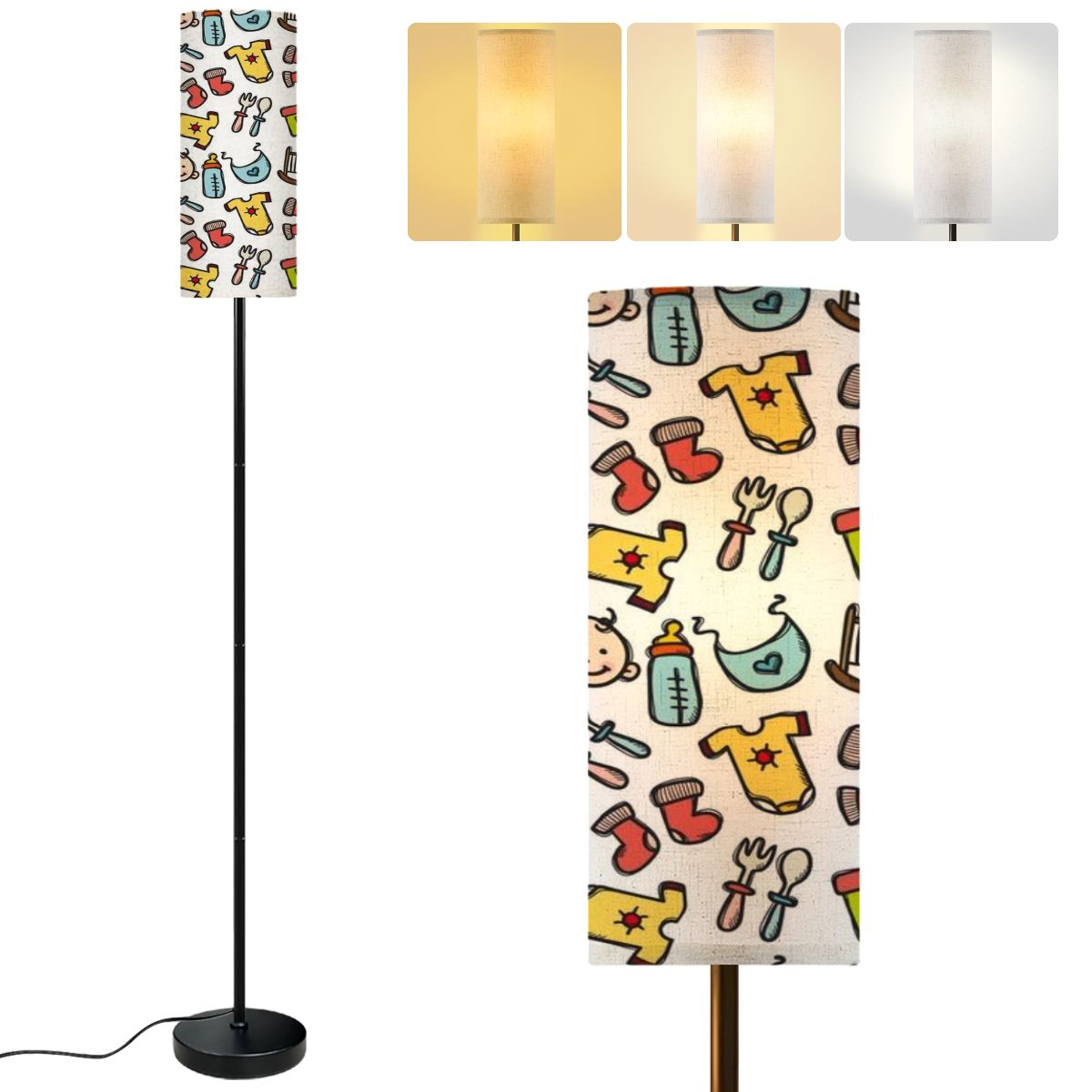 Modern Standing Floor Lamp seamless baby objects Newborn clothes ...