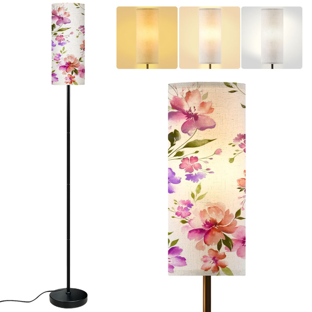 Modern Standing Floor Lamp seamless classic pattern hand drawn ...
