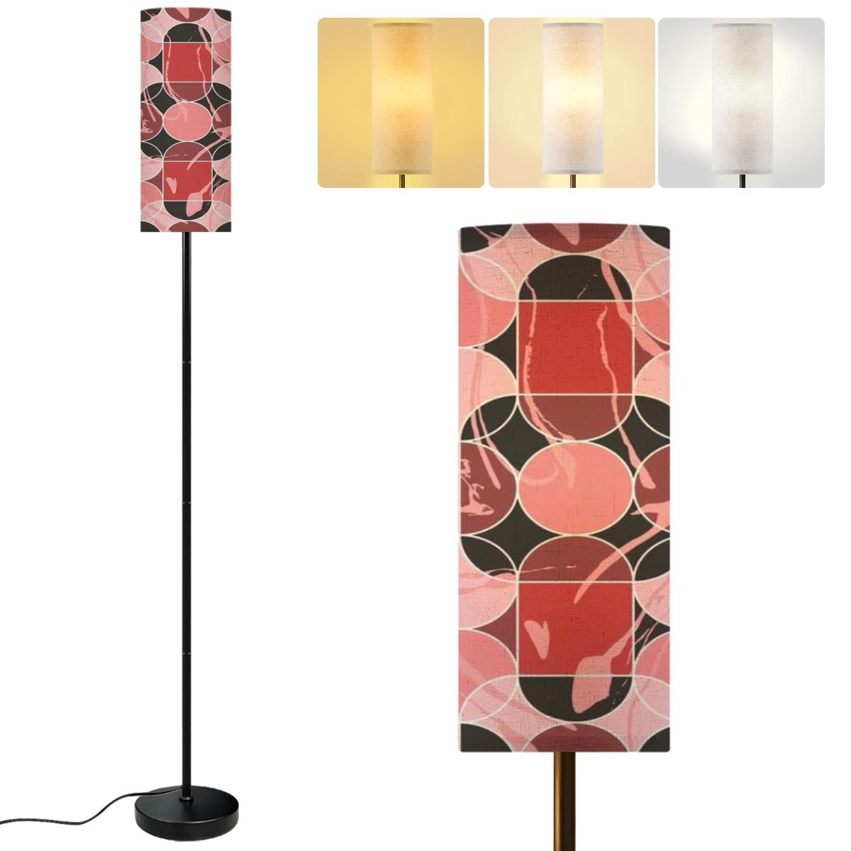 Modern Standing Floor Lamp seamless geometric pattern featuring ...