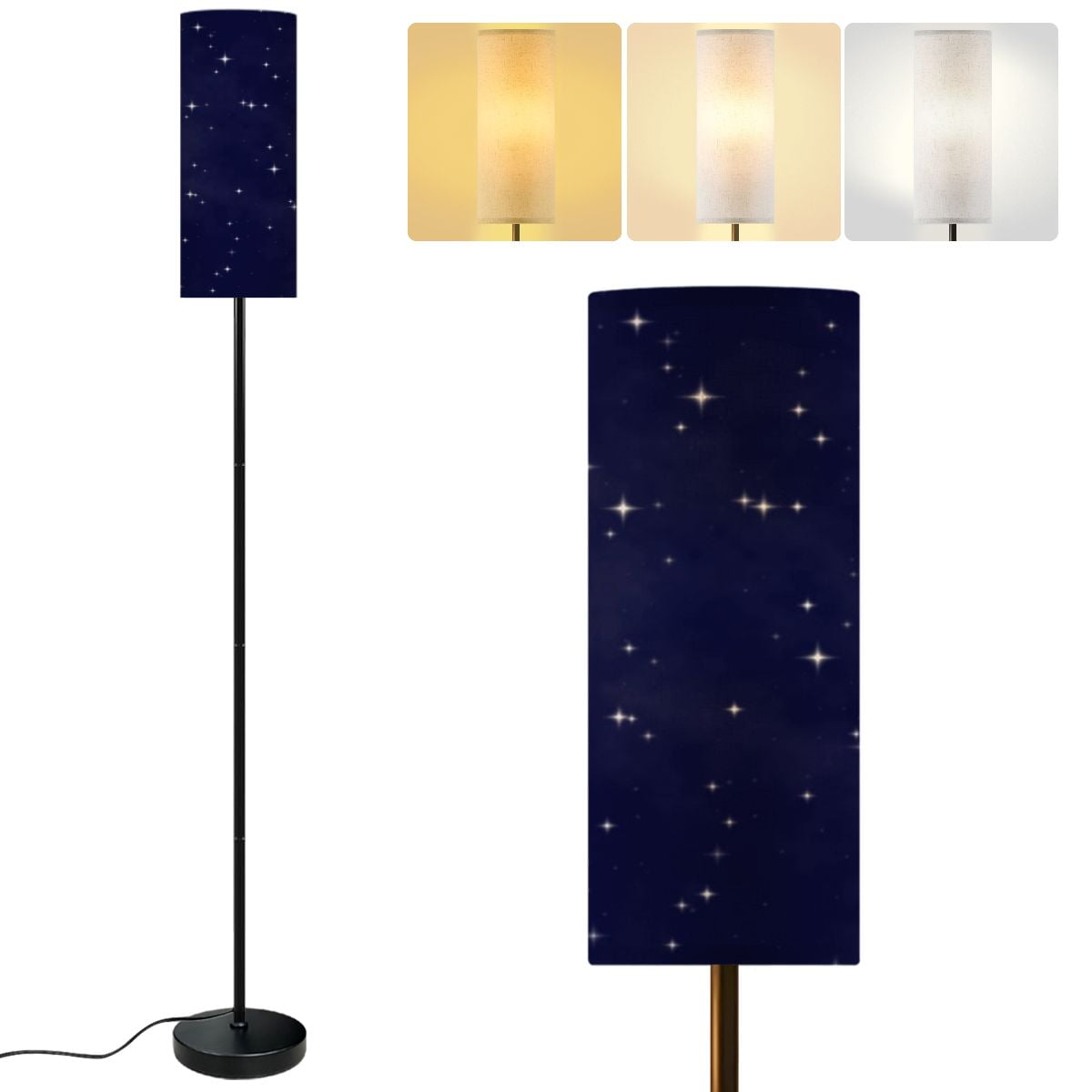 Modern Standing Floor Lamp star night sky abstract cosmic Dimmable ...