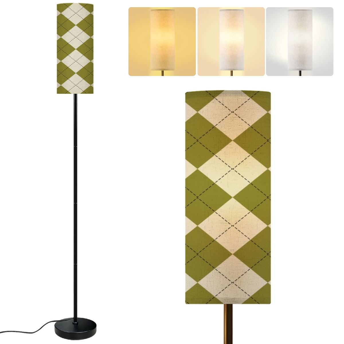 Modern Standing Floor Lamp style modern texture plaid tartan classic ...