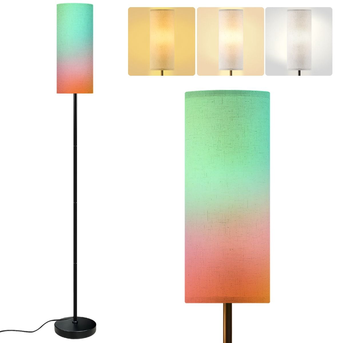 Modern Standing Floor Lamp subtle blend bright pastel colors Suggested ...