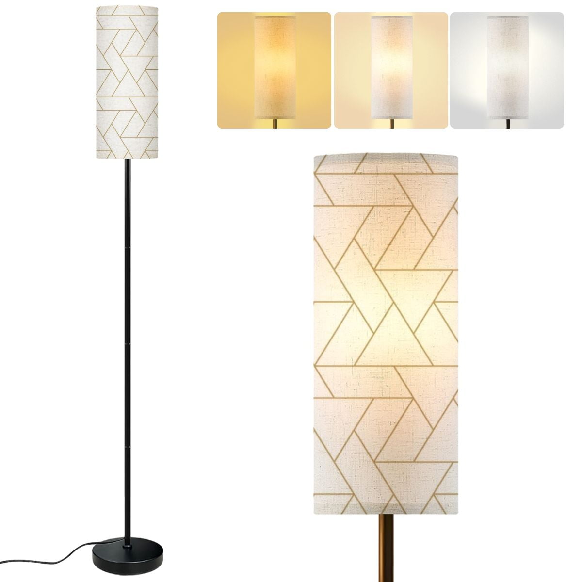 Modern Standing Floor Lamp thin lines poligons geometric shapes ...