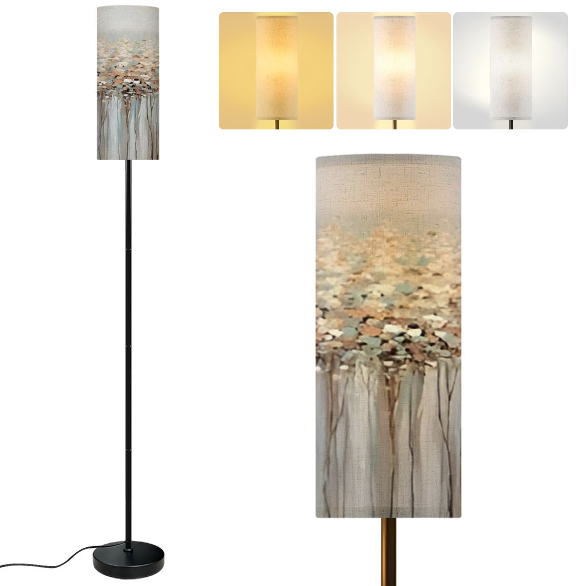 Modern Standing Floor Lamp thriving forest style home hanging hand art ...