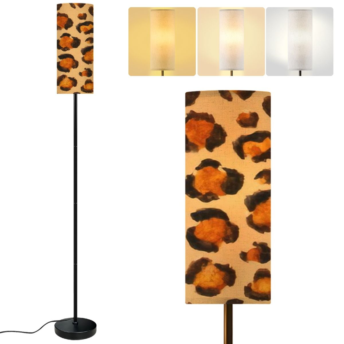 Modern Standing Floor Lamp watercolor animal skin Seamless Dimmable ...