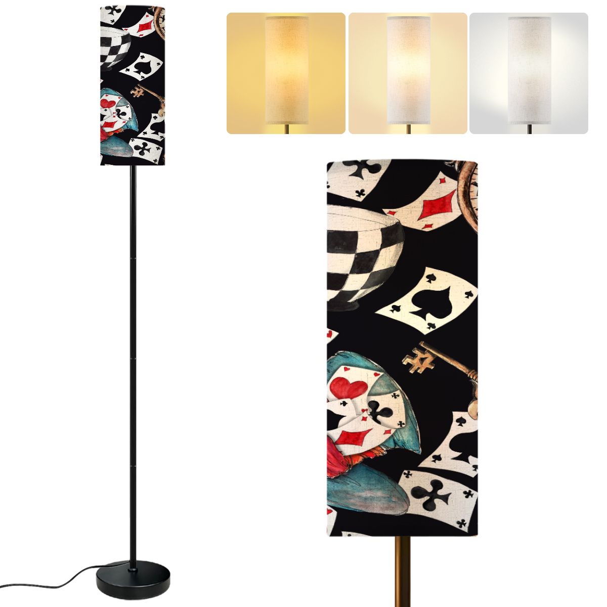Modern Standing Floor Lamp wonderland cute watercolor objects set ...