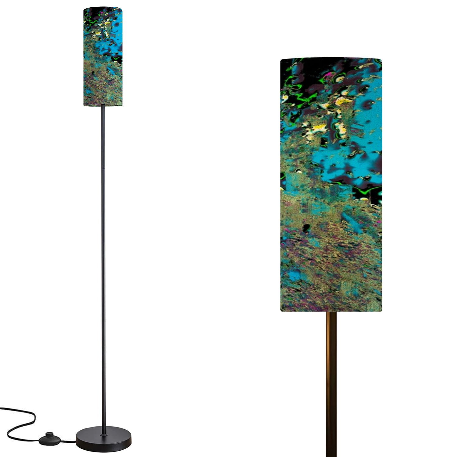 Modern Standing Lamps Abstract art colorful swirls vibrant hues ...