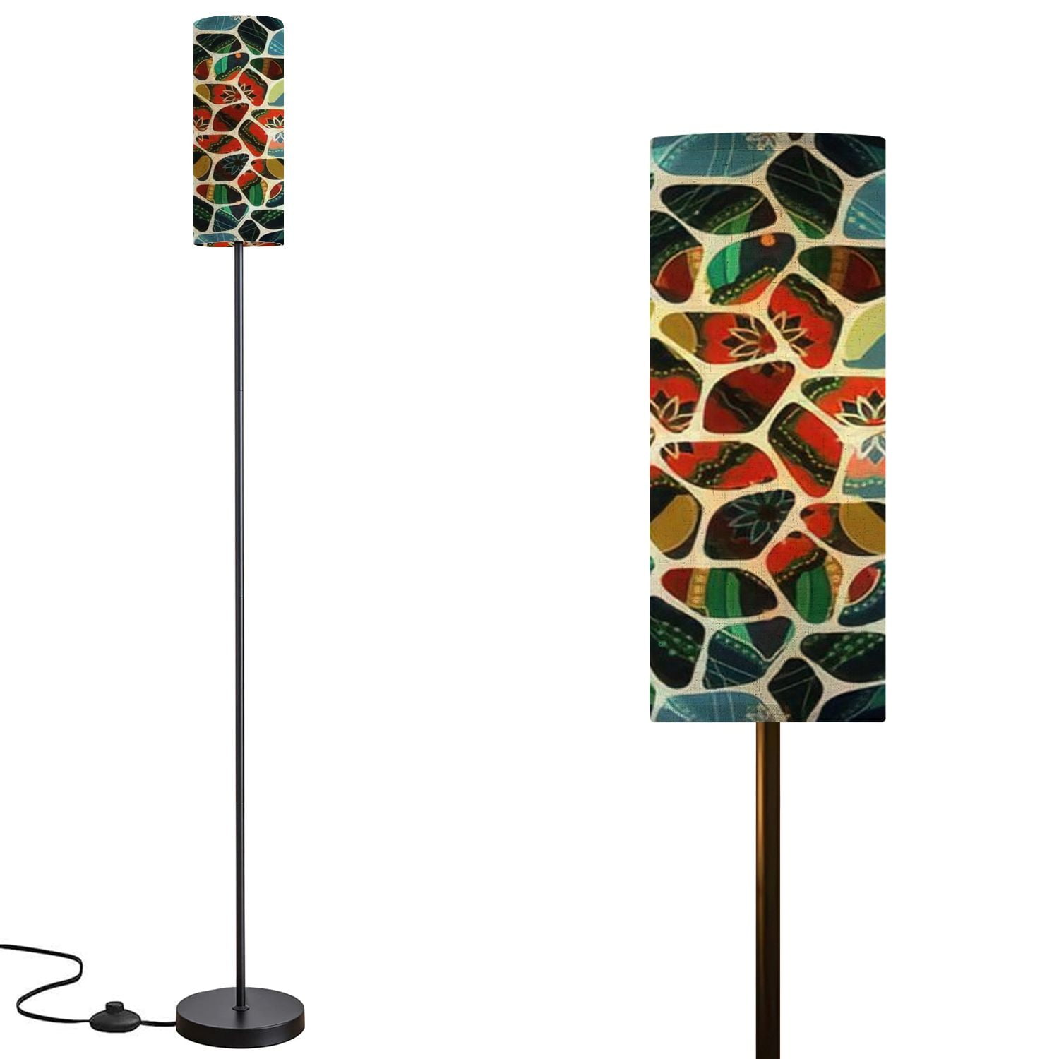 Modern Standing Lamps Abstract colored mosaic Stained glass window ...