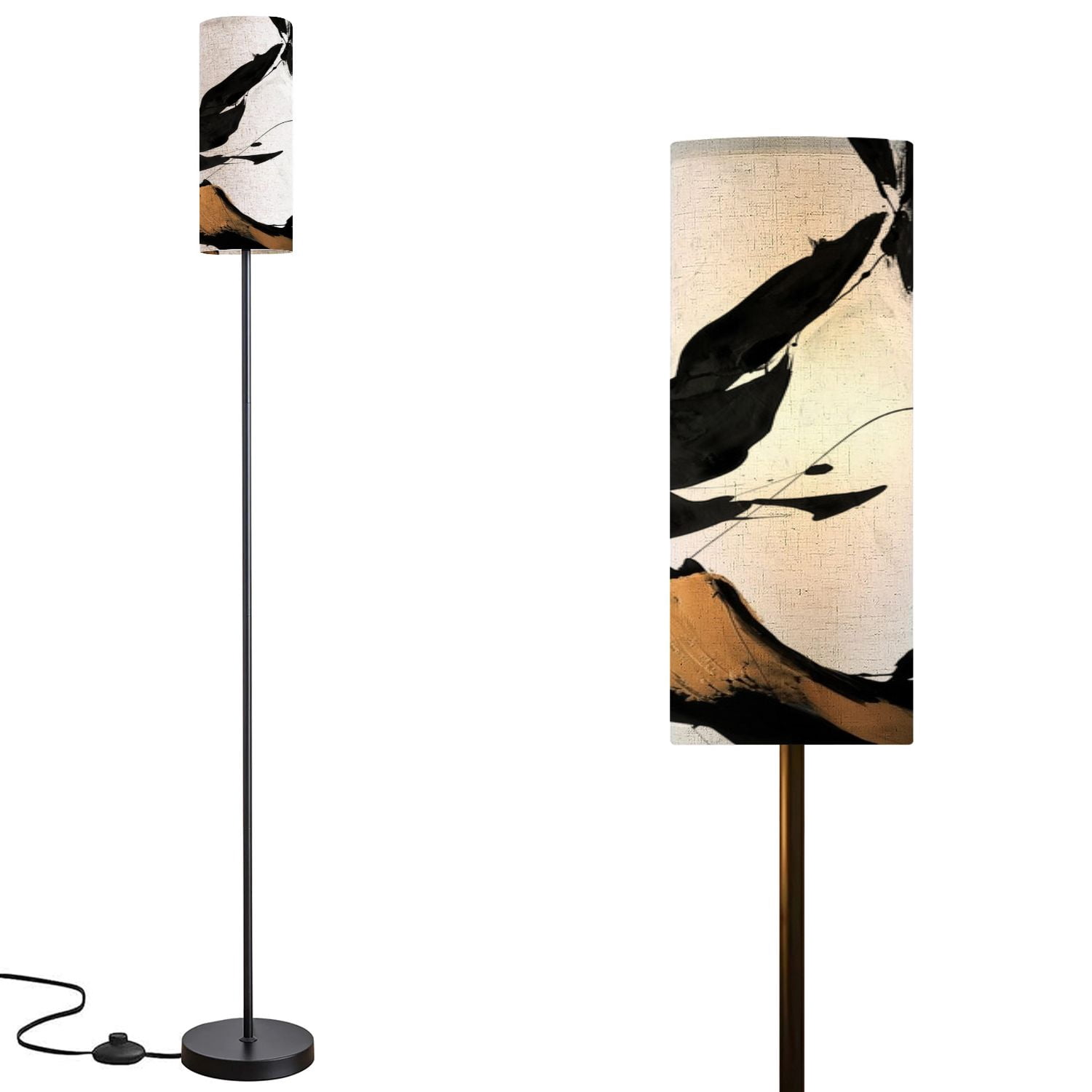 Modern Standing Lamps Abstract oil texture Abstract art gold backdrop ...