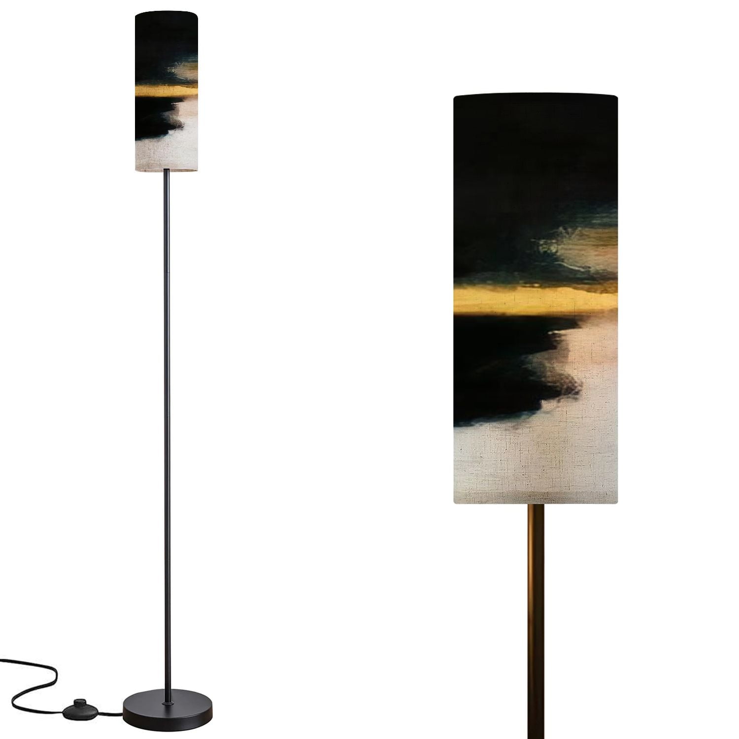Modern Standing Lamps Abstract oil texture Paint canvas Contemporary ...