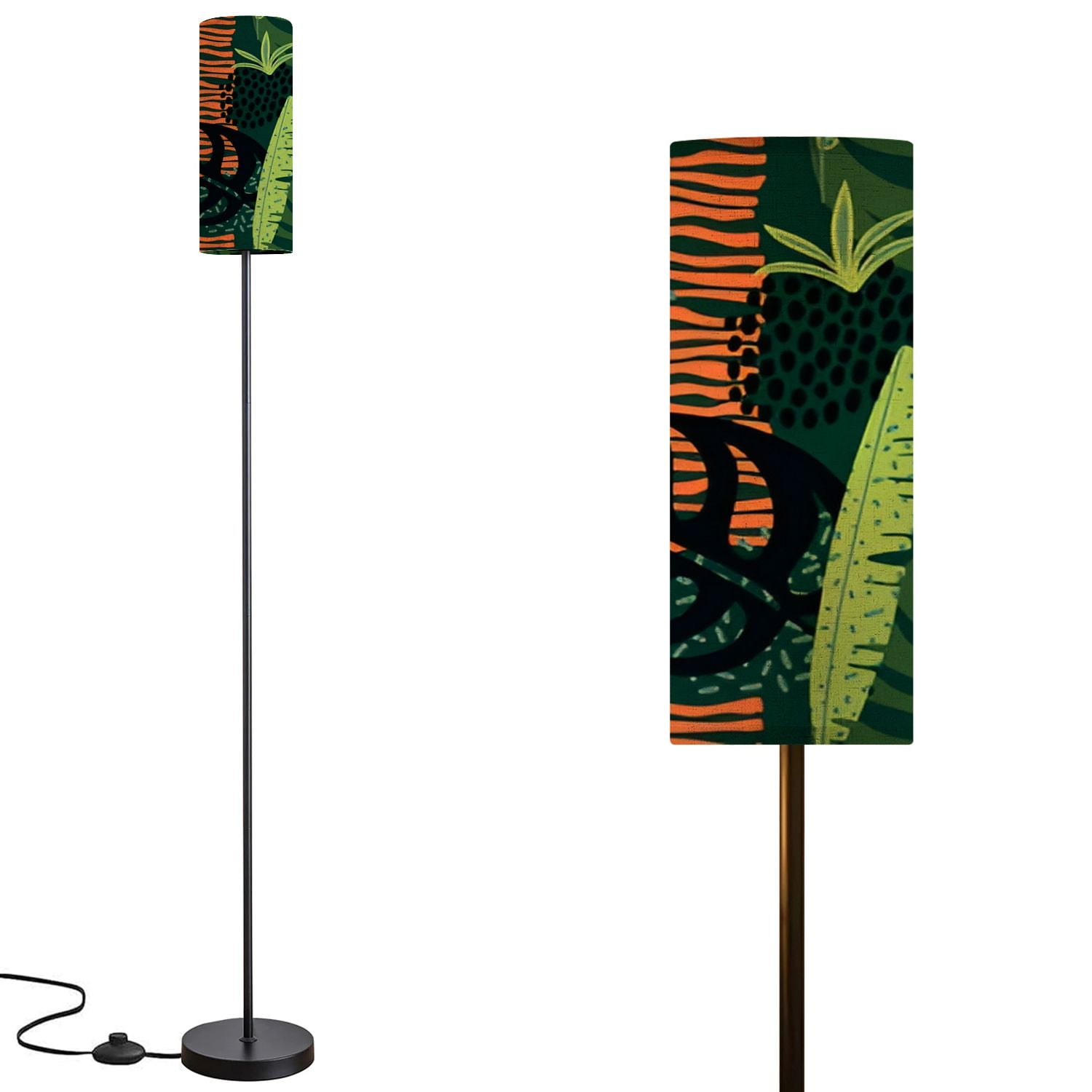 Modern Standing Lamps Abstract seamless pattern tropical leaves Hand ...